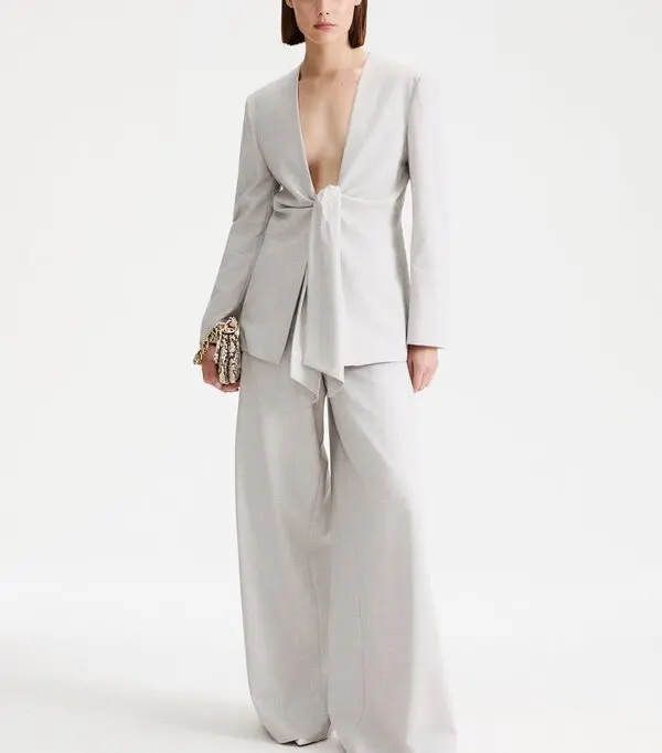 Marella Satin-trim Wide-leg Trousers