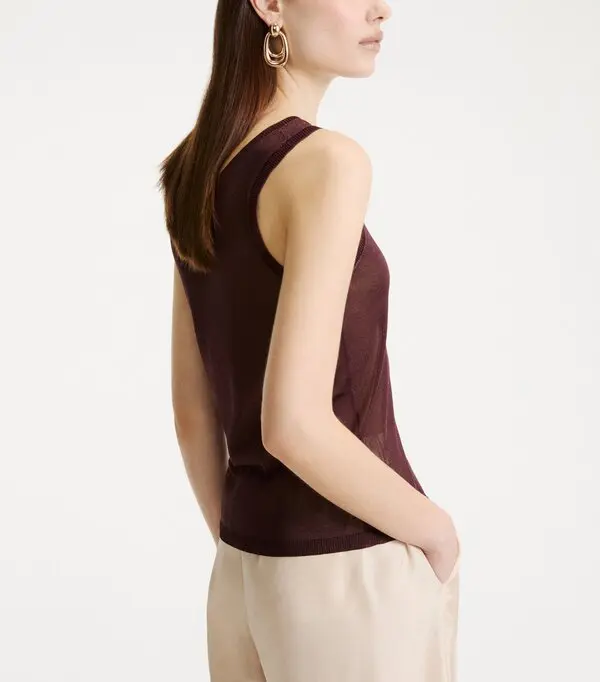 Marella Semi-sheer Tank Top