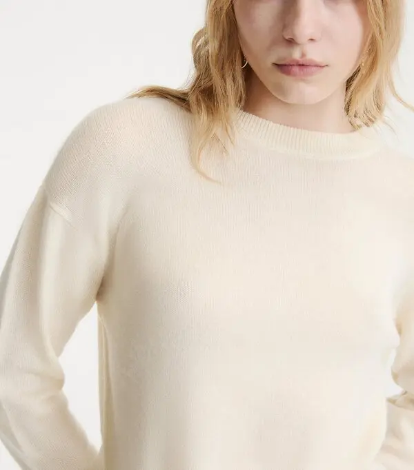 Marella Wool-cashmere Scarf-detail Sweater