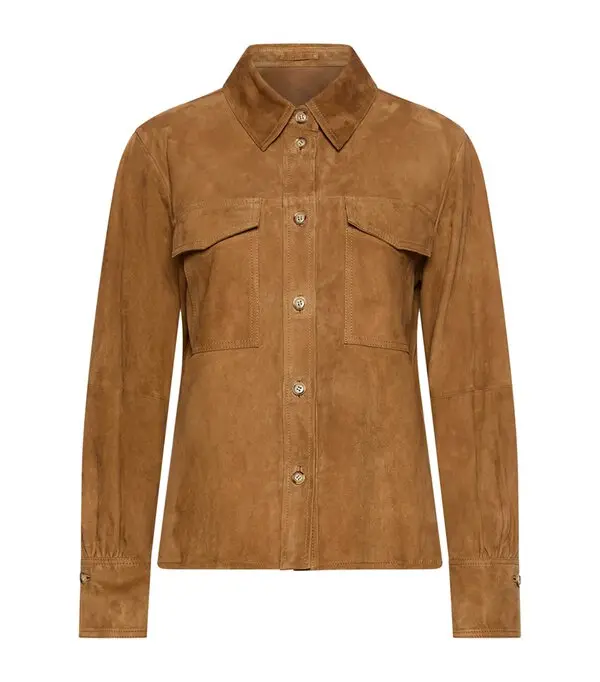 Marella Suede Overshirt - Yellow