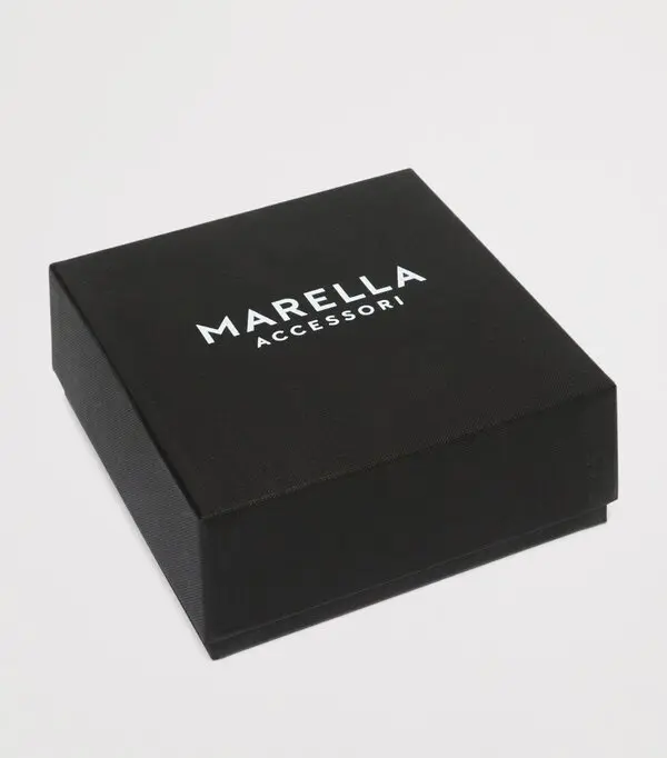 Marella Leather Croc-embossed Belt - Ivory