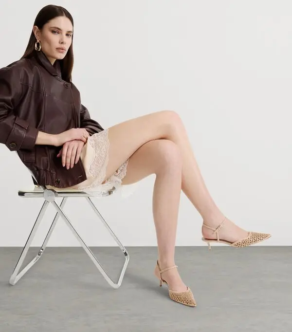 Marella Embellished Slingback Heels 50