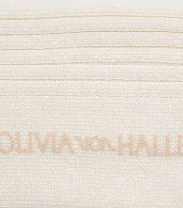 Olivia Von Halle Silk-cashmere-blend Spencer Socks - Ivory