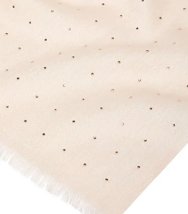 Marella Modal-wool Embellished Scarf - Pink