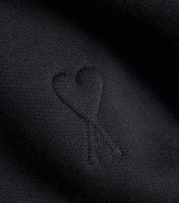 AMI Paris Cotton Embossed De Coeur Hoodie
