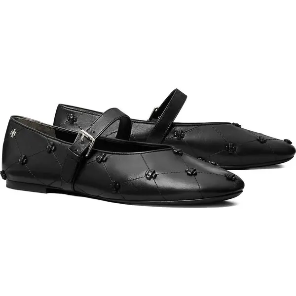 Tory Burch Bunny Knot Mary Jane - Black/black