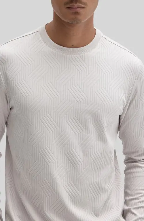 Robert Barakett Anderson Long Sleeve Geometric T-shirt - Lunar Rock