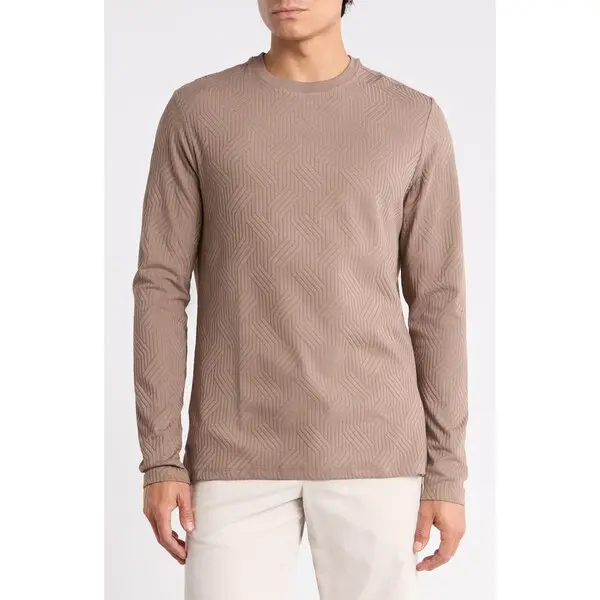 Robert Barakett Anderson Long Sleeve Geometric T-shirt - Sequoia