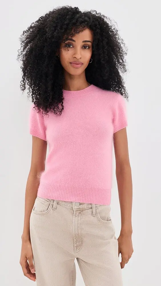 REFORMATION Darcy Brushed Cashmere Pullover - Taffy