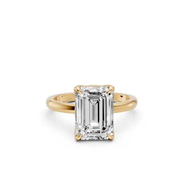AYA FINE JEWELRY Elara 2 Carat Emerald Cut Igi Certified Diamond Solitaire Engagement Ring In Gold - Yellow