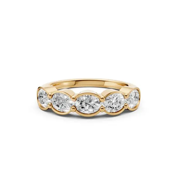 AYA FINE JEWELRY Nova Oval Lab Grown Diamond Stackable Band In Gold