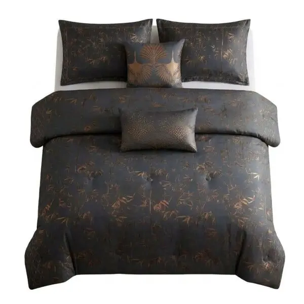 PURE PARIMA Bebejan Bamboo Tree Comforter Set - Grey