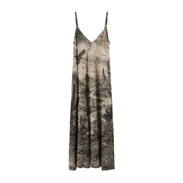 ALOHA FROM DEER Desert Howl Maxi Dress - Grey