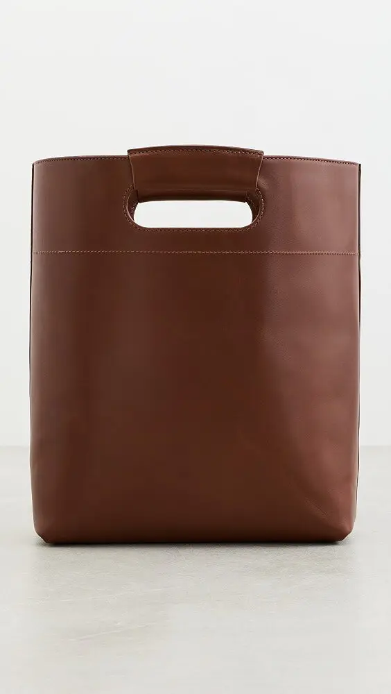 TWP Leather Bucket Bag - Cognac