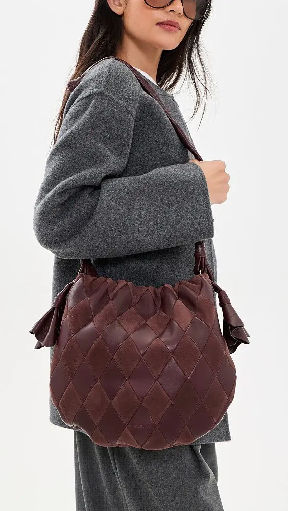 Zimmermann Cloud 91 Suede And Leather Hobo Bag