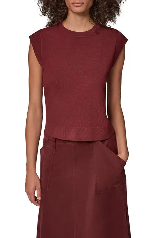 Donna Karan New York Extended Shoulder Sweater - Bk Cherry