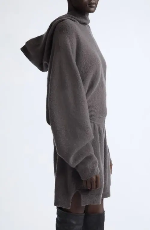 Rick Owens Hooded Cashmere Blend Pullover Sweater