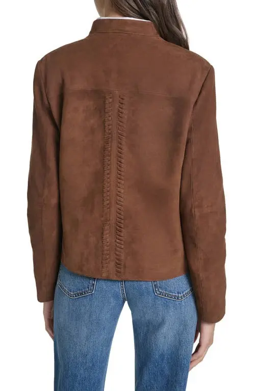 Cole Haan Convertible Collar Leather Jacket