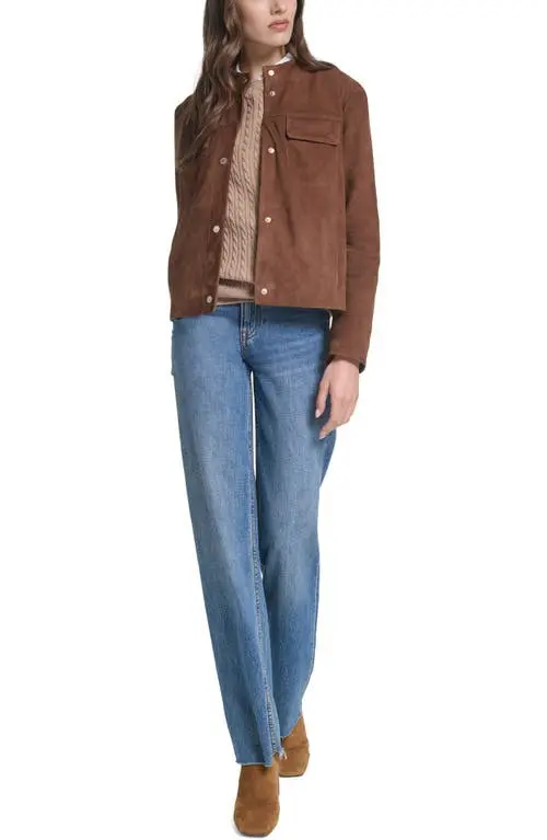 Cole Haan Convertible Collar Leather Jacket
