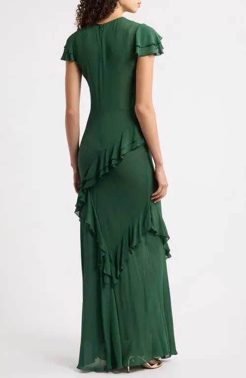 REFORMATION Camila Handkerchief Hem Midi Dress
