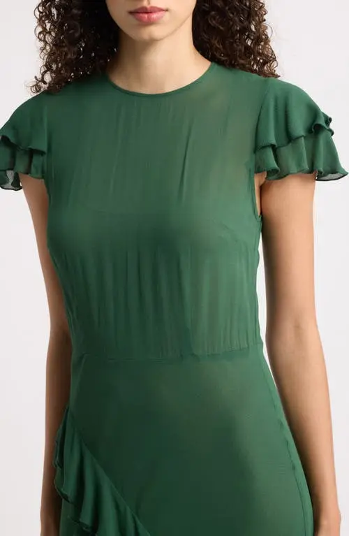 REFORMATION Camila Handkerchief Hem Midi Dress
