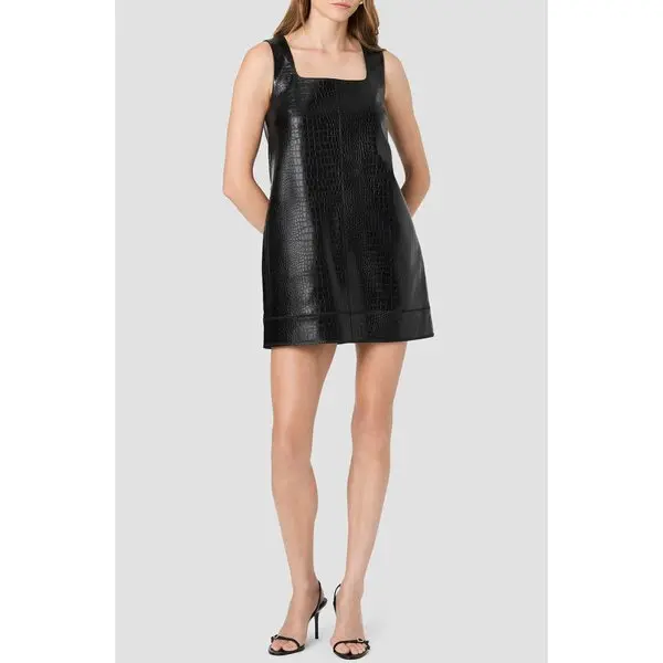 French Connection Croc Embossed Trapeze Minidress
