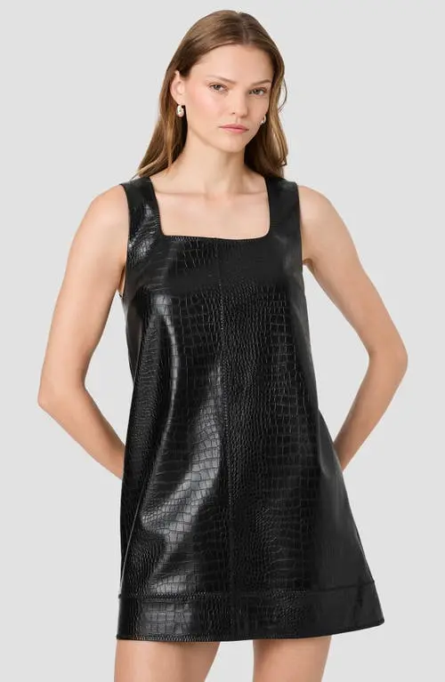 French Connection Croc Embossed Trapeze Minidress