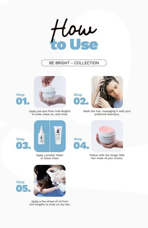 GINGER MILK NATURAL CARE Frizz Control And Shine Hair Care Set