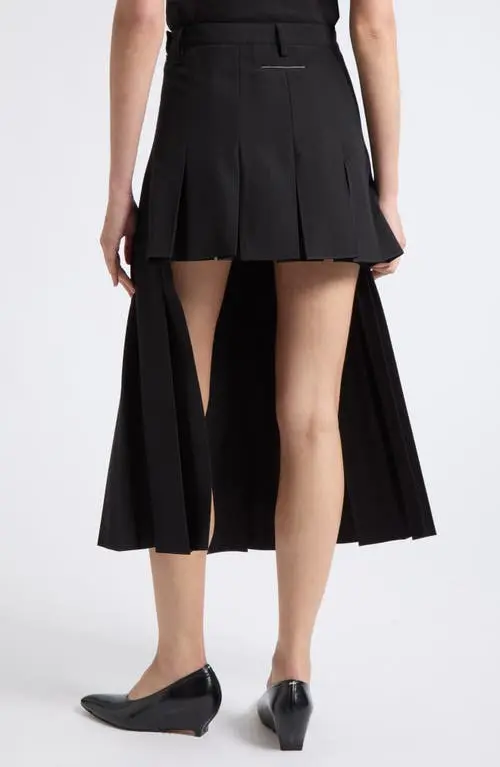 MAISON MARGIELA Pleated Virgin Wool Blend Midi Skirt