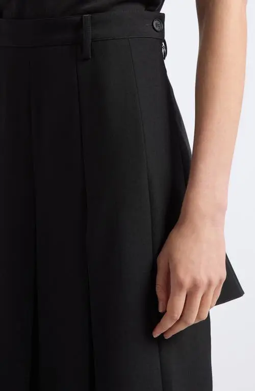 MAISON MARGIELA Pleated Virgin Wool Blend Midi Skirt