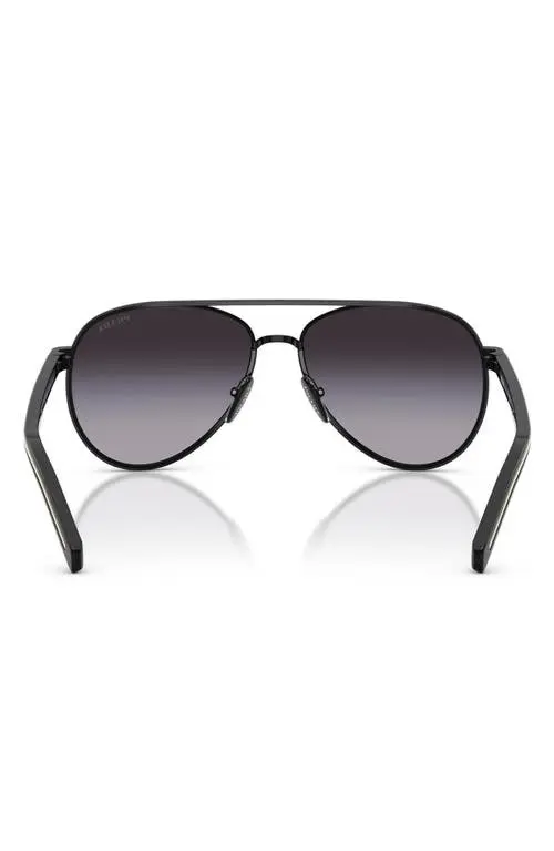 Prada 59mm Pilot Sunglasses - Black/grey Gradient