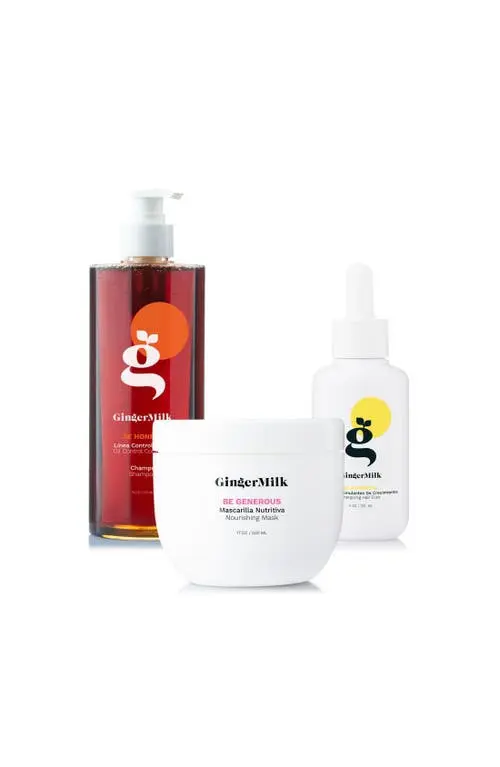 GINGER MILK NATURAL CARE Fortifying Scalp Care Set For Thinning Hair
