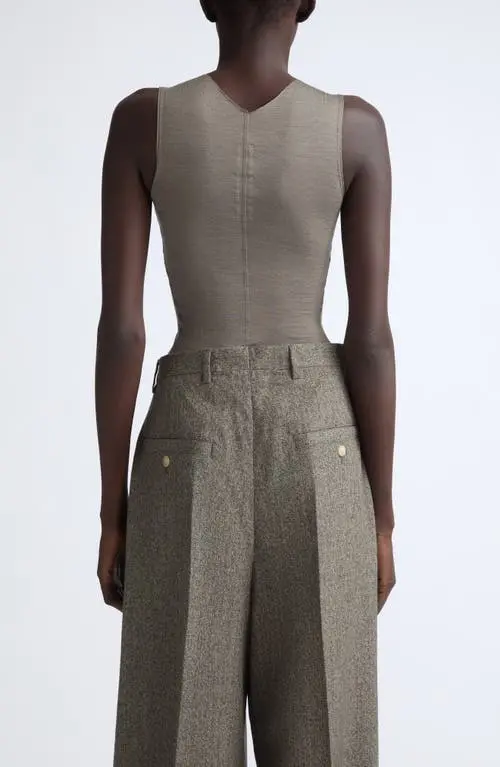 Rick Owens Temple Wool & Silk Tank - Dust