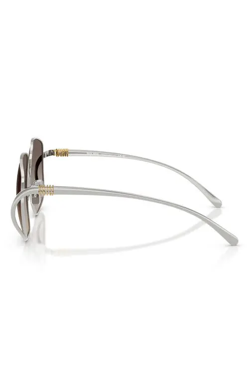 Miu Miu Mu A57s 57mm Gradient Square Sunglasses - Silver/grey Gradient