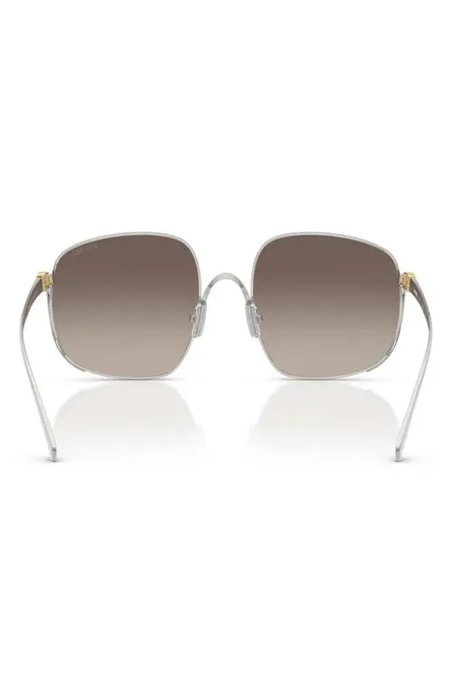 Miu Miu Mu A57s 57mm Gradient Square Sunglasses - Silver/grey Gradient
