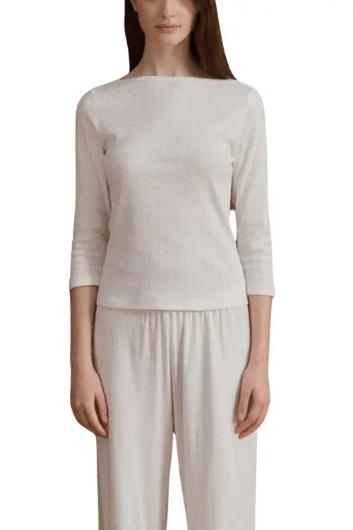VIR VITA Florence Boatneck Top - Coconut