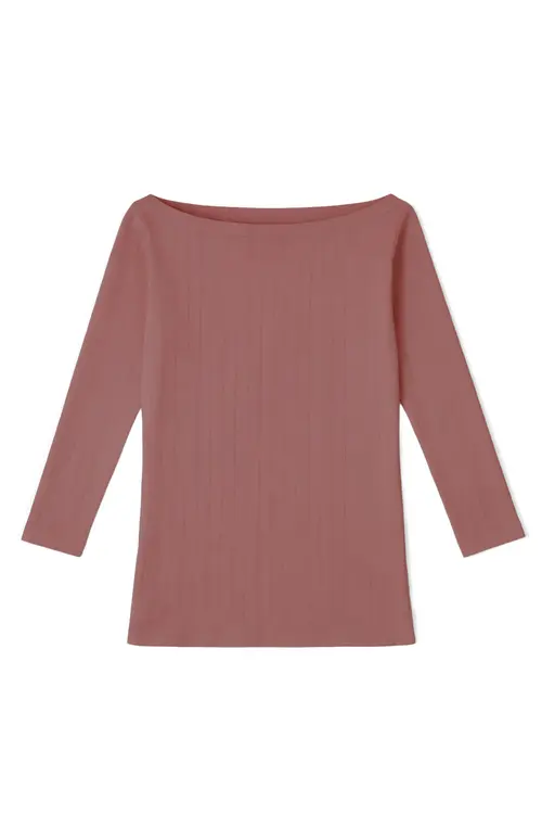 VIR VITA Florence Boatneck Top - Petal