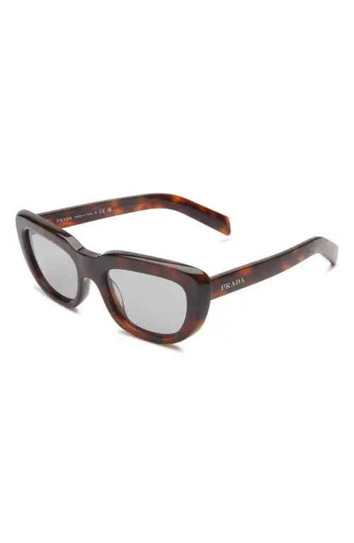 Prada 53mm Rectangular Sunglasses - Tortoise/grey