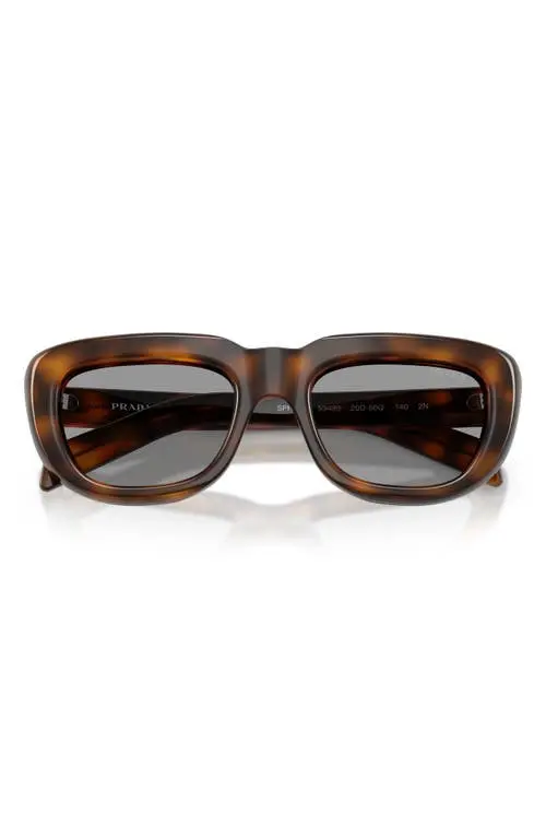 Prada 53mm Rectangular Sunglasses - Tortoise/grey