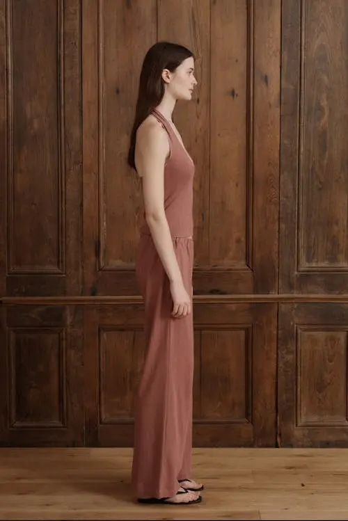 VIR VITA Hilda Pointelle Pant - Petal