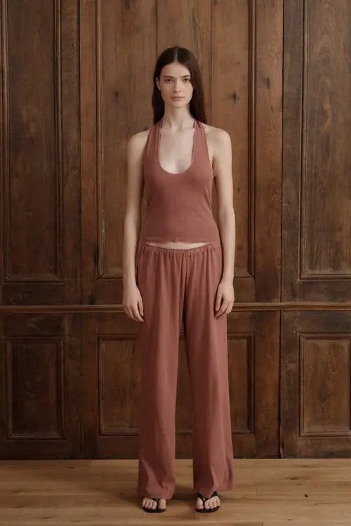 VIR VITA Hilda Pointelle Pant - Petal