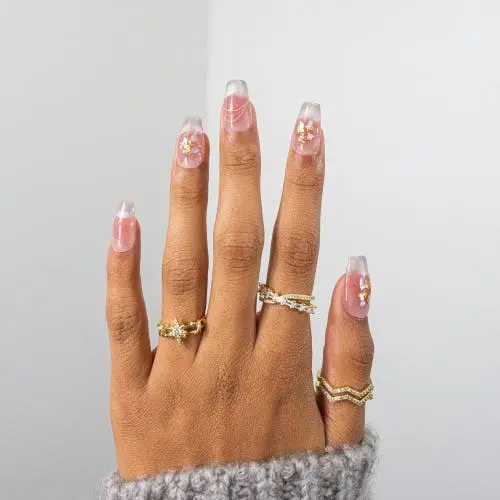 3H NAILS 3h Luxury Handmade Press-on Nailsrosy Glow