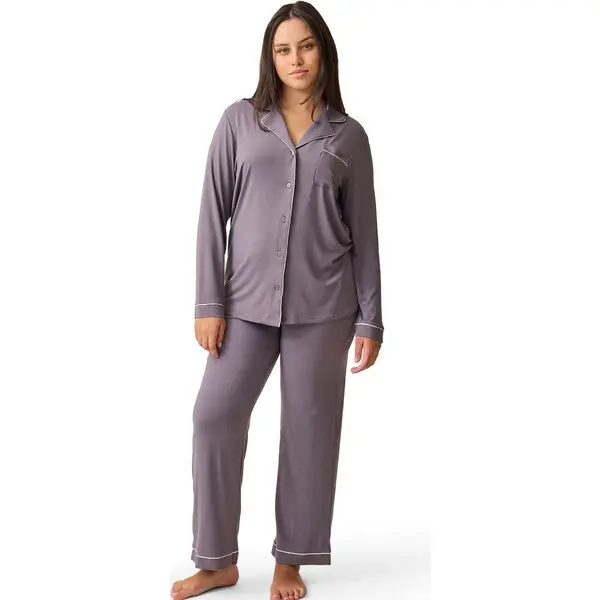 KINDRED BRAVELY Clea Long Sleeve Pajama Set - Granite