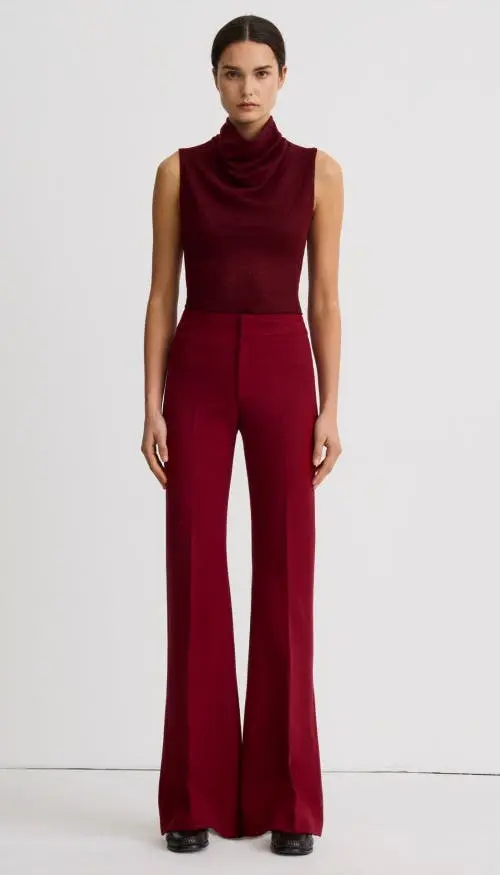 Smythe Lisbon Straight Leg Pant - Garnet Fleck