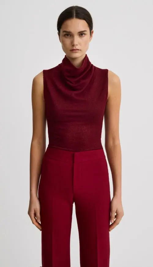 Smythe Cowl Neck Knit Shell
