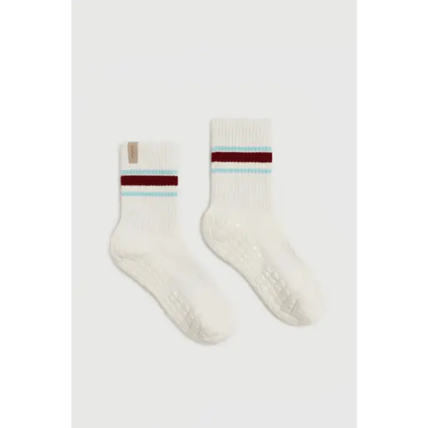 FRAISE Triple Striped Crew Grip Socks - Regatta