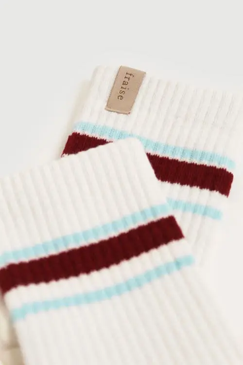 FRAISE Triple Striped Crew Grip Socks - Regatta