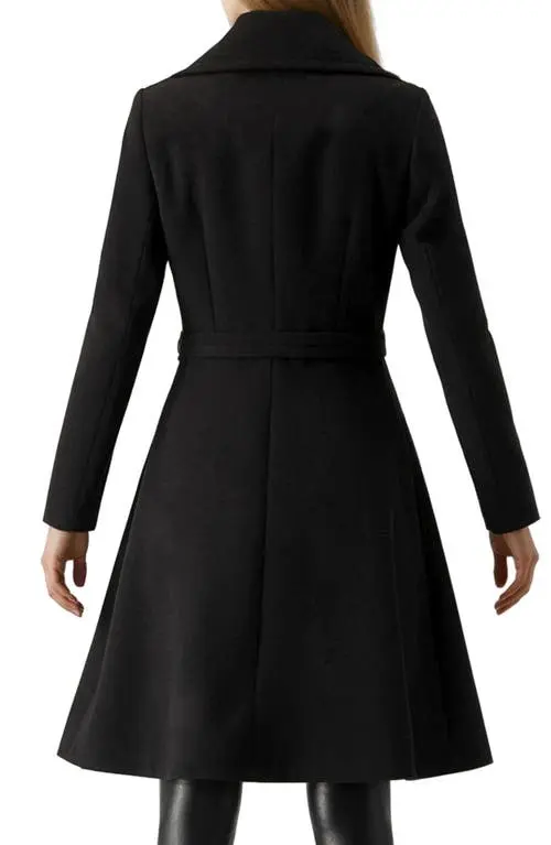 IVONNE Petal-collar Wool-blend Zip Coat