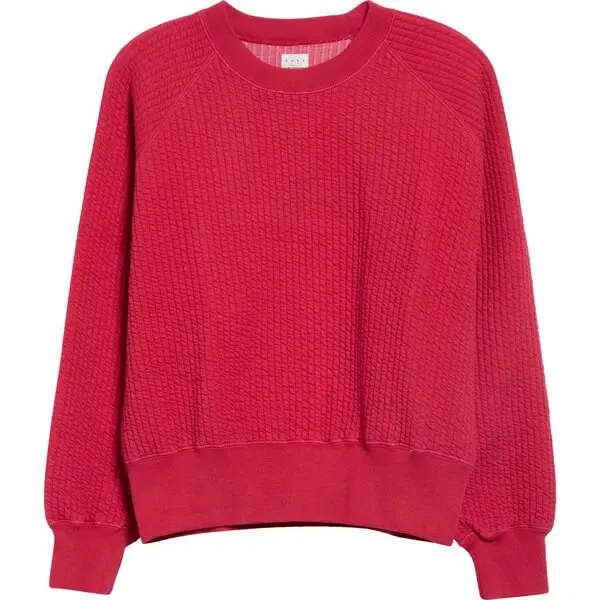 KURO Quilt Effect Cotton Double Knit Sweatshirt