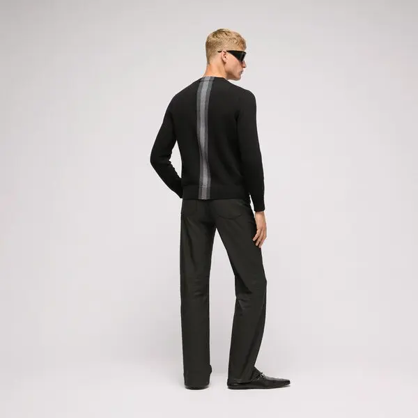 Gucci Knit Wool Sweater With Muted Web